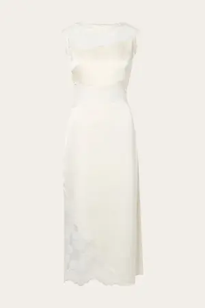 MALINA Desire Lace Trimmed Cut Out Midi Dress