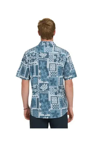 QUIKSILVER WATERMAN Sandy Cove Short Sleeve Shirt - Skyway