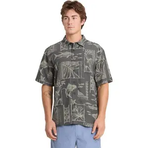 QUIKSILVER WATERMAN Paradise Bay Short Sleeve Shirt - Phantom