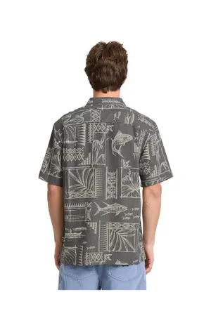 QUIKSILVER WATERMAN Paradise Bay Short Sleeve Shirt - Phantom