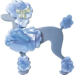 MLE Poodle Hair Clip With Bow Detail - Blue
