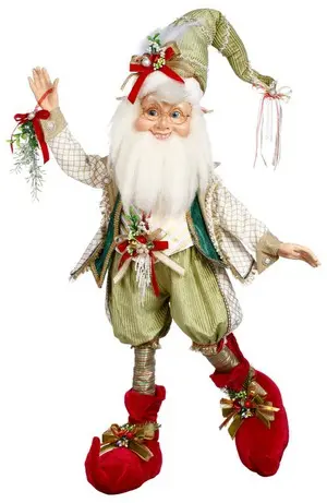 MARK ROBERTS Northpole Mistletoe Elf - Red