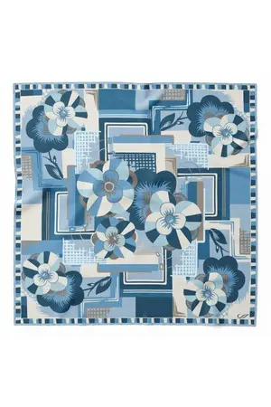 ELIZABETTA Pierosilk Pocket Square For - Blue