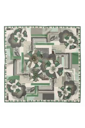 ELIZABETTA Pierosilk Pocket Square For - Green
