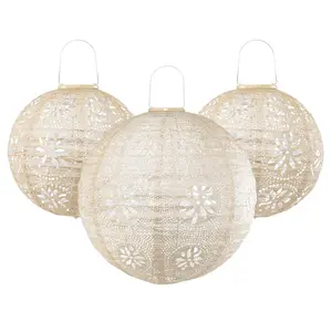ALLSOP HOME & GARDEN Stella Luxe Boho Battery-powered Lantern - Pearl