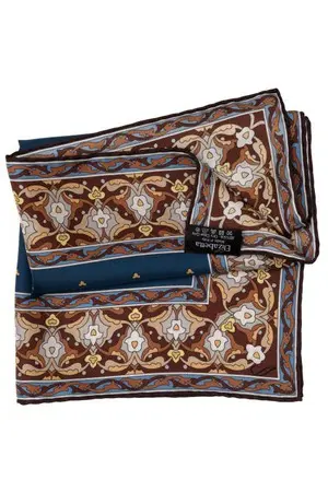 ELIZABETTA Enricosilk Pocket Square For - Dark Blue