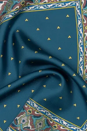 ELIZABETTA Enricosilk Pocket Square For - Teal