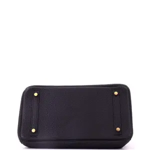 Hermès Birkin Handbag Black Togo With Gold Hardware 30