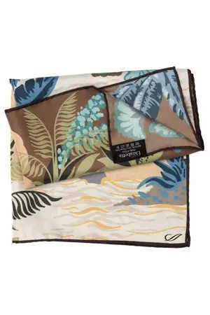 ELIZABETTA Isolasilk Pocket Square For - Aqua