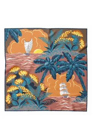 ELIZABETTA Isolasilk Pocket Square For - Peach