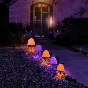MR. HALLOWEEN Set Of 5 Led Gumdrop Pathway Lightsorange And Purple