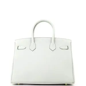 Hermès Birkin Handbag Grey Togo With Gold Hardware 30 - Gris Neve
