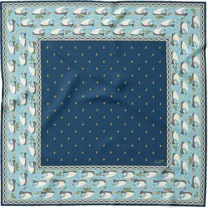 ELIZABETTA Ostiasilk Pocket Square For - Navy