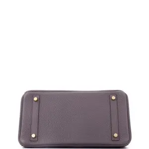 Hermès Birkin Handbag Grey Togo With Gold Hardware 30