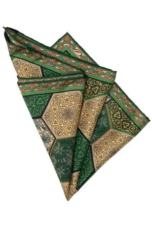 ELIZABETTA Dantesilk Pocket Square For - Emerald Green