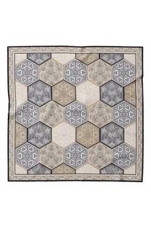 ELIZABETTA Dantesilk Pocket Square For - Grey
