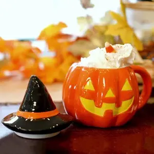 MR. HALLOWEEN 18 Oz. Jack-o-lantern Lidded Mug With Spoon