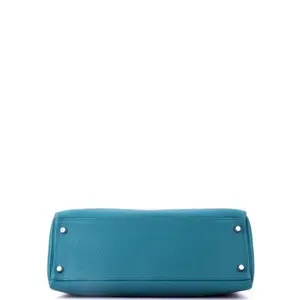 Hermès Kelly Handbag Blue Togo With Palladium Hardware 32 - Bleu Izmir