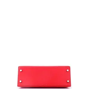 Hermès Kelly Handbag Pink Epsom With Palladium Hardware 25