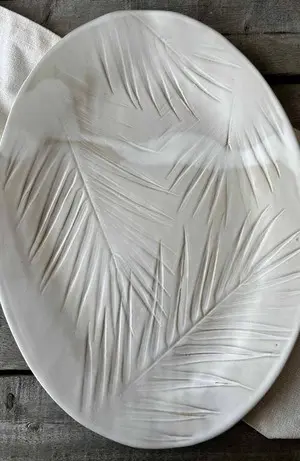 GINA DE SANTIS CERAMICS Alwood Fern Statement Platter