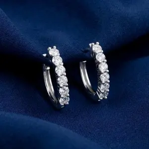 BLISS DIAMOND 3/4ct Tw Lab Grown Diamond Hoop Earrings