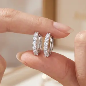 BLISS DIAMOND 3/4ct Tw Lab Grown Diamond Hoop Earrings