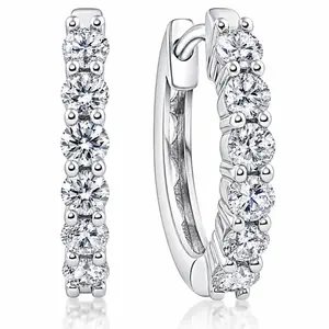BLISS DIAMOND 3/4ct Tw Lab Grown Diamond Hoop Earrings - Silver