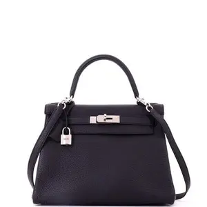 Hermès Kelly Handbag Togo With Palladium Hardware 28 - Black