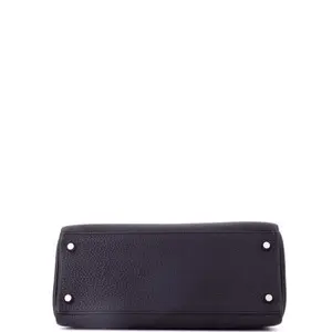 Hermès Kelly Handbag Black Togo With Palladium Hardware 28 - Noir