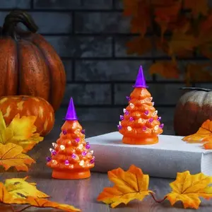 MR. HALLOWEEN Set Of 2 Mini Halloween Trees