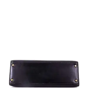 Hermès Kelly Handbag Black Box Calf With Gold Hardware 32
