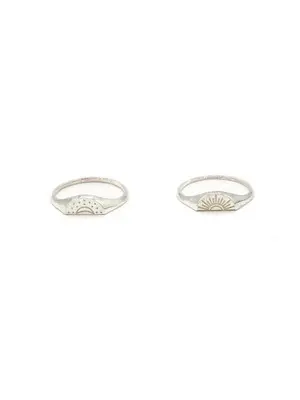 FAIR ANITA Soleil Moon Sterling Ring Set