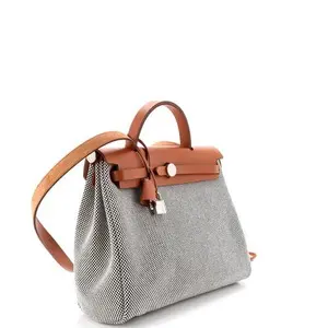 Hermès Herbag Zip Criss Viking Toile And Leather 31