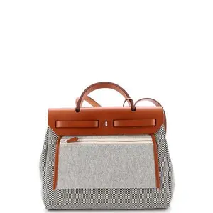 Hermès Herbag Zip Criss Viking Toile And Leather 31