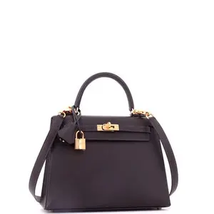 Hermès Kelly Handbag Brown Madame With Gold Hardware 25 - Bai Brun