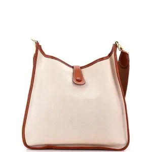 Hermès Evelyne Bag Gen I Toile And Leather Pm - Ecru