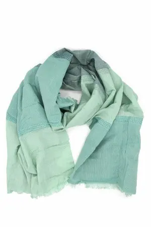 FAIR ANITA Woven Ocean Block Scarf