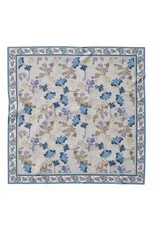 ELIZABETTA Ravellosilk Pocket Square For - Blue
