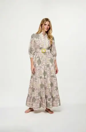BY TESS COLLECTION Tori Dress Patchwork Maxi