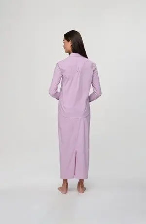 BY TESS COLLECTION Ellie Pinstriped Skirt - Pink