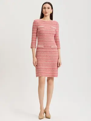 Misook Tweed Knit Sheath Dress