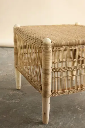 KANJU INTERIORS Malawi Cane Stool