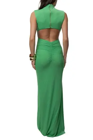 JLUXLABEL Kora Sleeveless Maxi Dress With Mock Neck And Cutouts