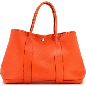 Hermès Garden Party Tote Leather With Printed Interior 36 - Orange