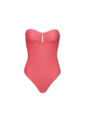 CUUP The Bandeau One Piece Swim - Guava