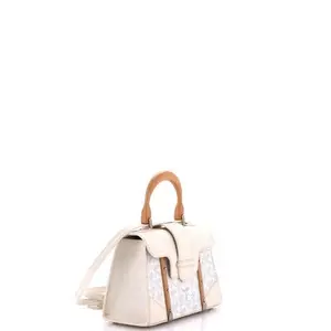 Goyard Structured Saigon Top Handle Bag Coated Canvas With Leather Mini