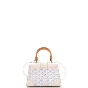 Goyard Structured Saigon Top Handle Bag Coated Canvas With Leather Mini