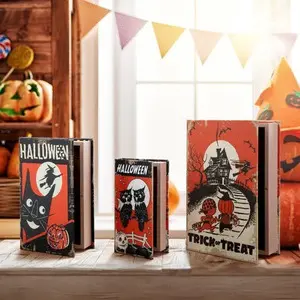 MR. HALLOWEEN Set Of 3 Retro Nested Storage Books