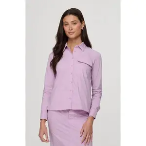 BY TESS COLLECTION Ellie Pinstripe Blouse - Pink