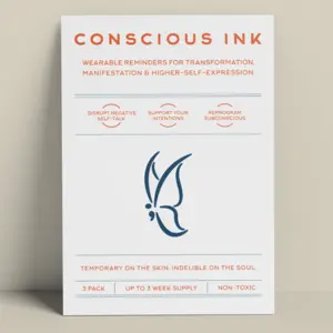 CONSCIOUS INK Semicolon Butterfly Manifest Beanie